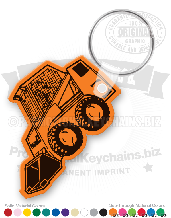 Skid Steer Tractor Vinyl Keychain - Custom Printed ...