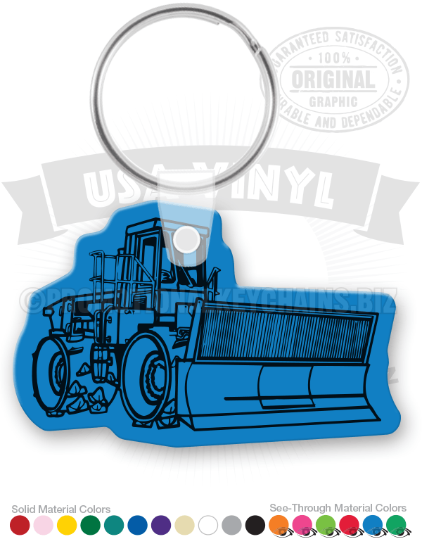 Bulldozer (Wheel Type) Keychain - Custom Printed – PromotionalKeychains.biz