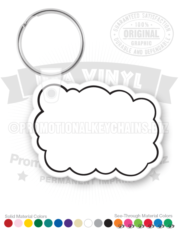 Cloud Vinyl Keychain - Custom Printed – PromotionalKeychains.biz