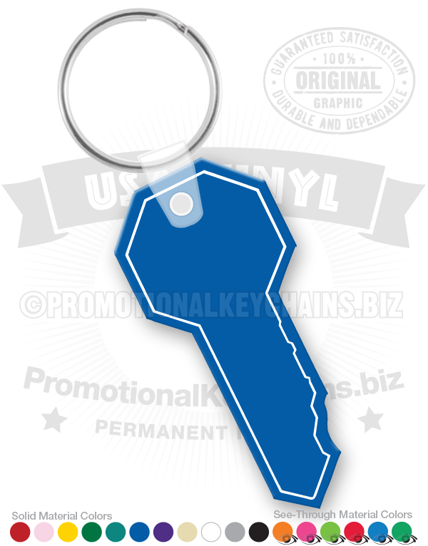 Commercial Key Vinyl Keychain - Custom Printed – PromotionalKeychains.biz