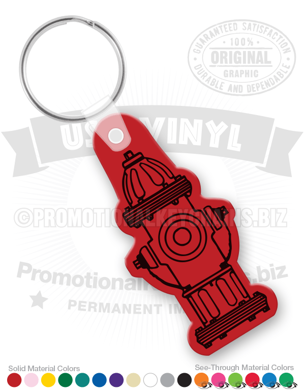 Fire Hydrant Vinyl Keychain - Custom Printed – PromotionalKeychains.biz