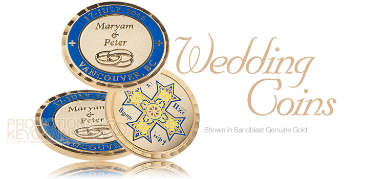 Showcase: Custom Made Wedding Coins | PromotionalKeychains.biz